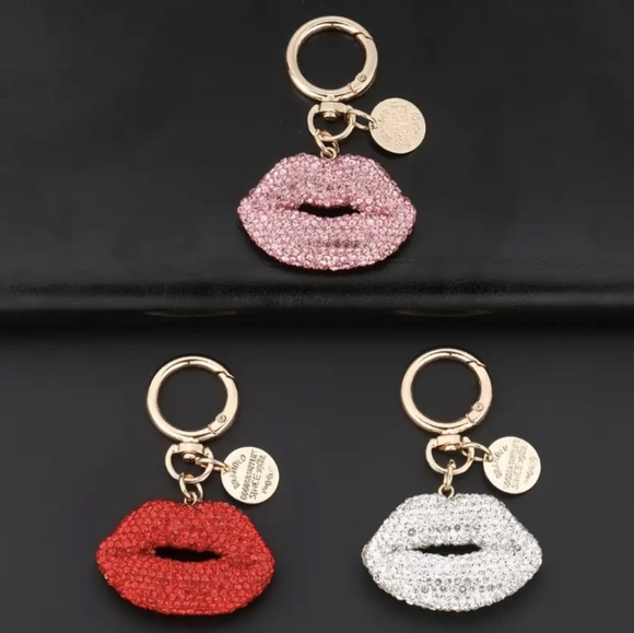 Accessories | Bling Lips Keychain Bag Charm | Poshmark
